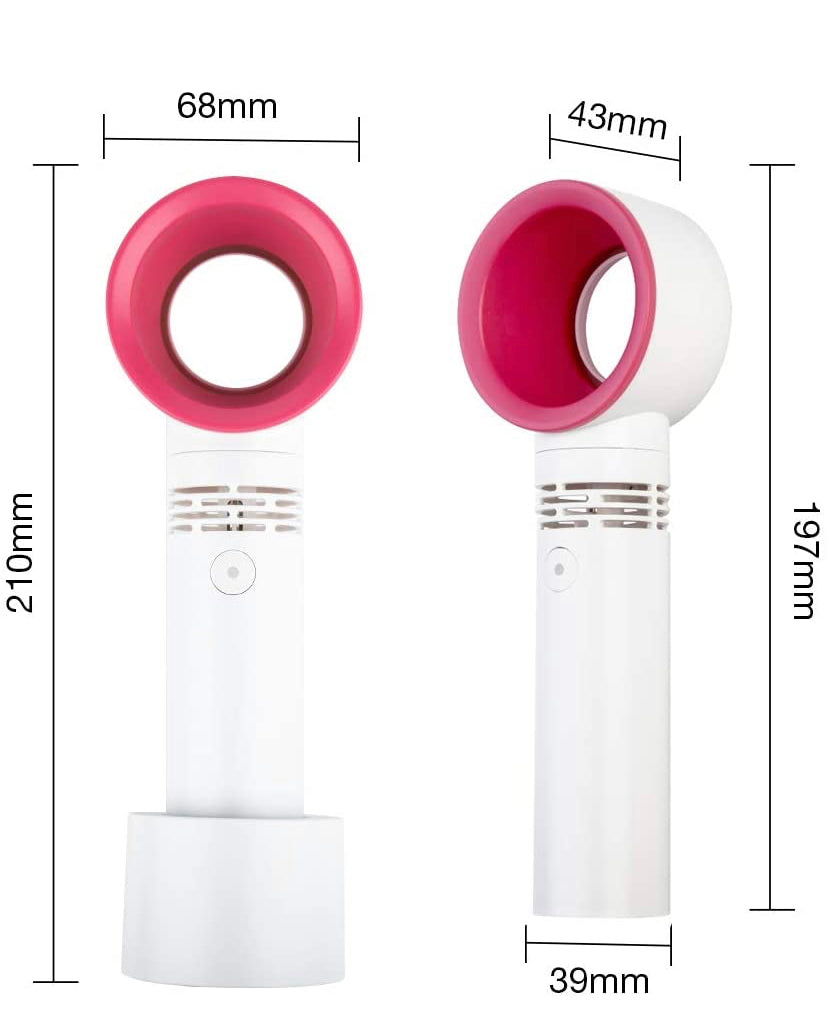 WHITE & PINK BLADELESS FAN | Lash Shark
